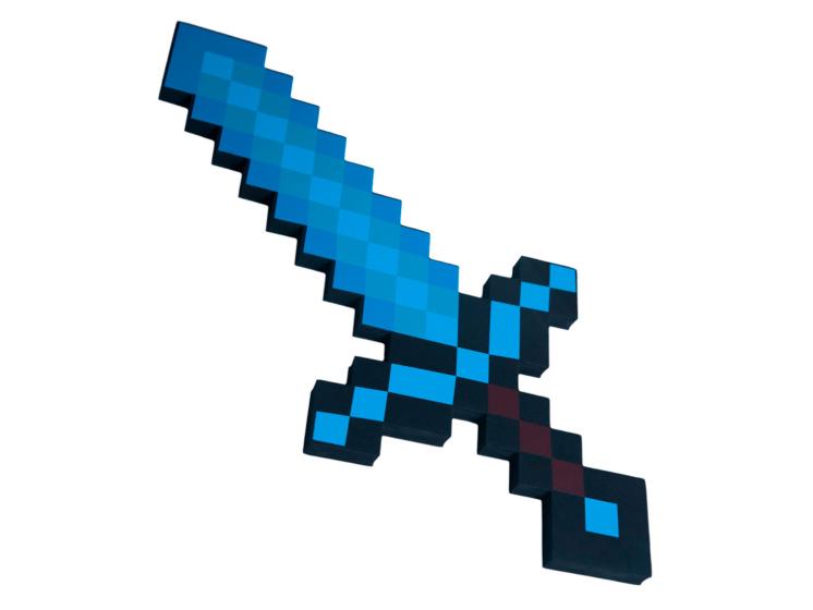Оружие Minecraft «Алмазный пиксельный меч 45 см» PC42125 - купить в ...