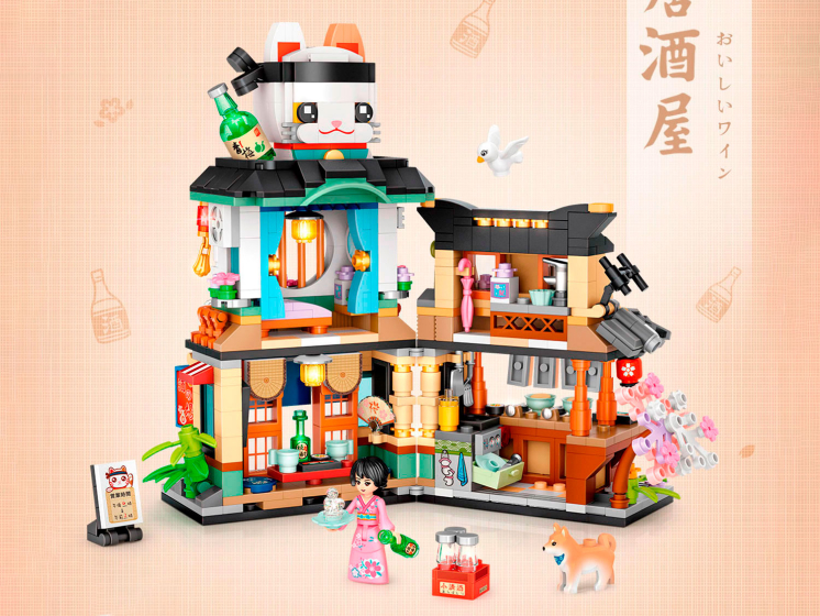 Конструктор LOZ 1232_MK Уличный ресторан Кошка - купить в Сети магазинов конструкторов Мир ...