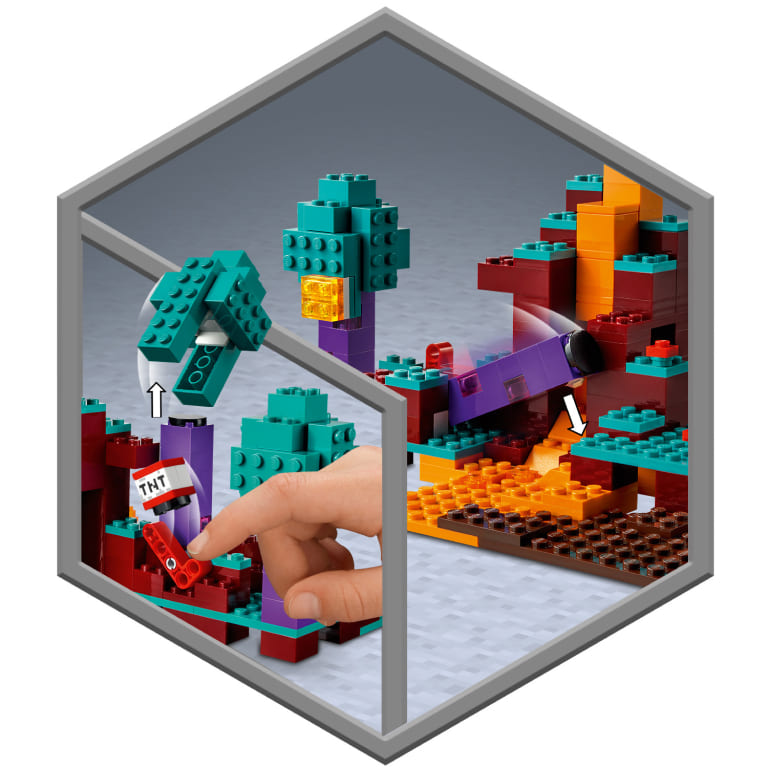 Конструктор Minecraft (Майнкрафт) 21168 Искажённый лес LEGO® (ЛЕГО ...