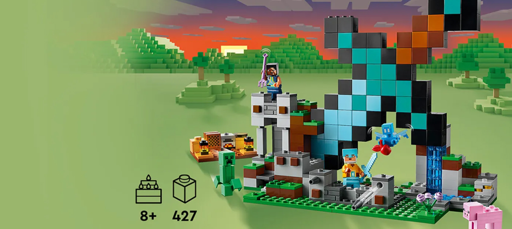 Конструктор LEGO Minecraft (Майнкрафт) 21244 Застава меча - купить в ...